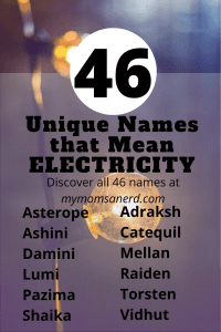 Names That Mean Electric or Electricity - Awesome Ideas for Girls and ...