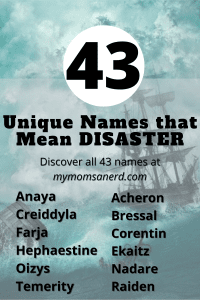 Names That Mean Disaster (43 Ideas for Boys and Girls) • My Mom's a Nerd