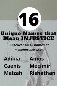Names that Mean Injustice (16 Ideas for Boys and Girls) • My Mom's a Nerd
