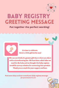 Baby Registry Greeting Message Guide | Put together the perfect wording ...